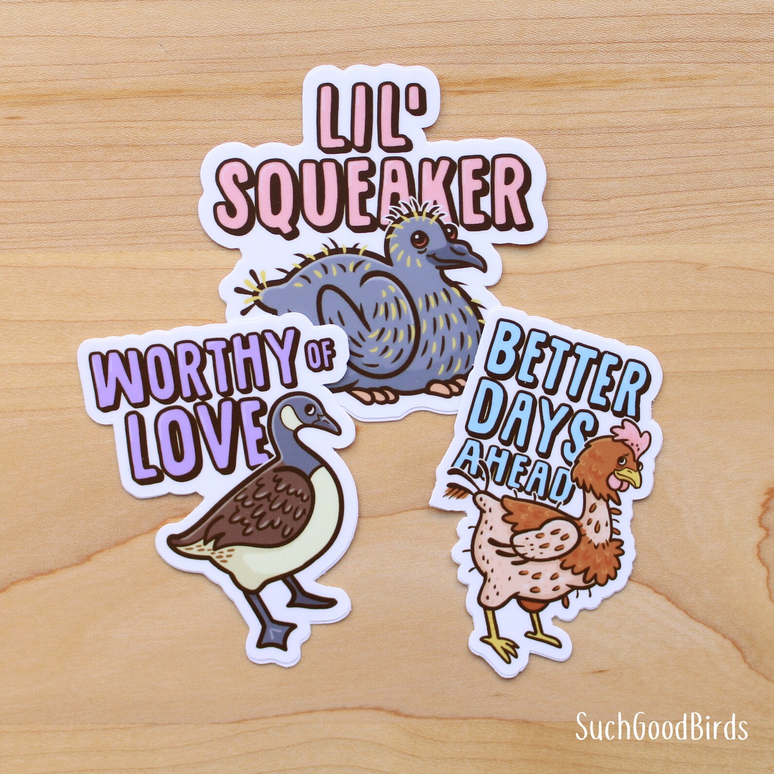 Baby Pigeon "little Squeaker" - 3" Vinyl Sticker - Benefitting Wild ...