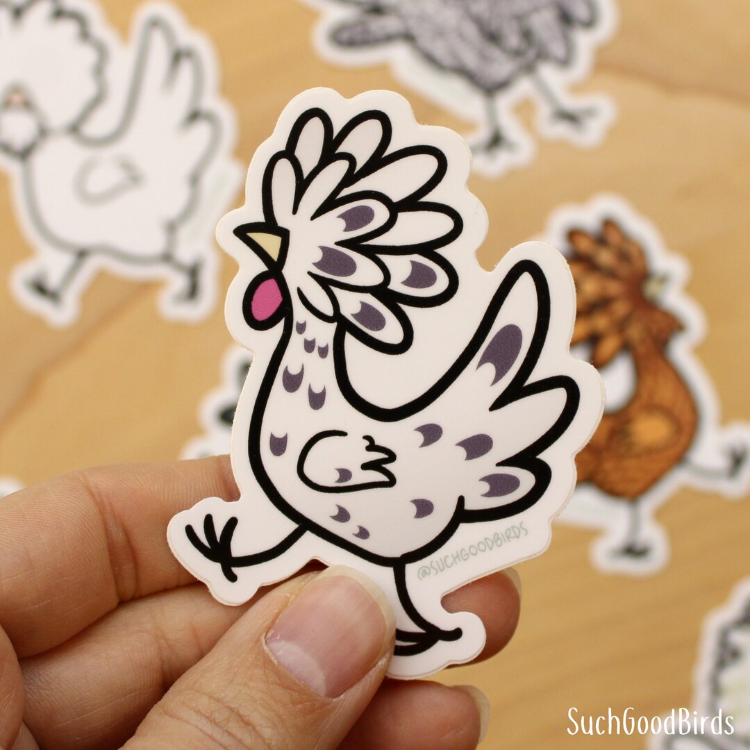 Splash Polish Chicken 3" Vinyl Sticker - Bird Stickers Waterproof Vinyl ...