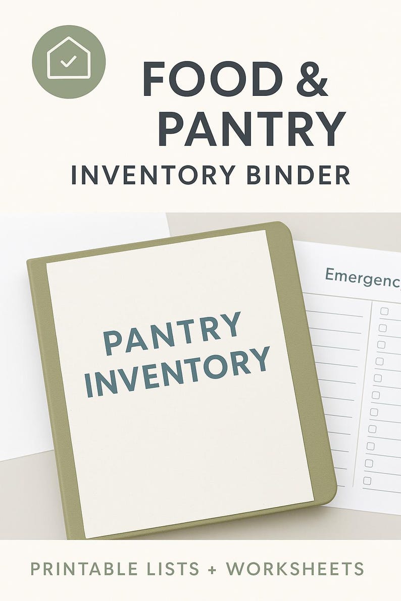 Emergency Preparedness Food Inventory Printable | Pantry & Food Storage ...