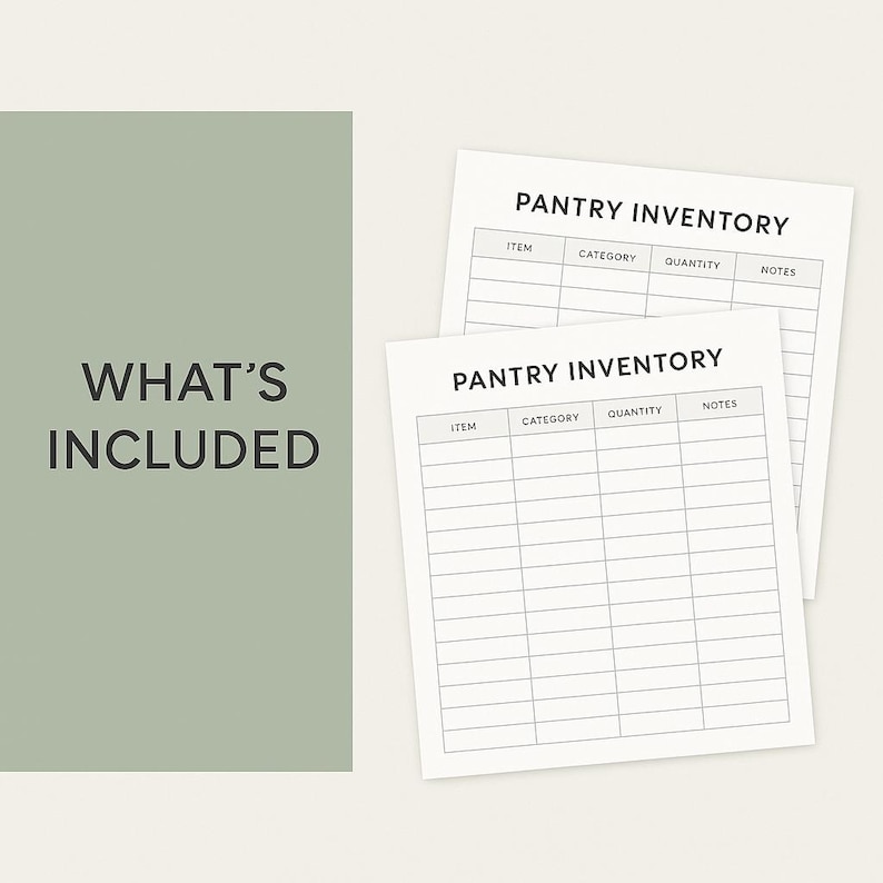 Emergency Preparedness Food Inventory Printable | Pantry & Food Storage ...