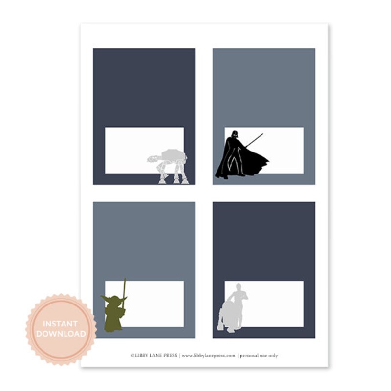 Starwars Food Labels - Etsy