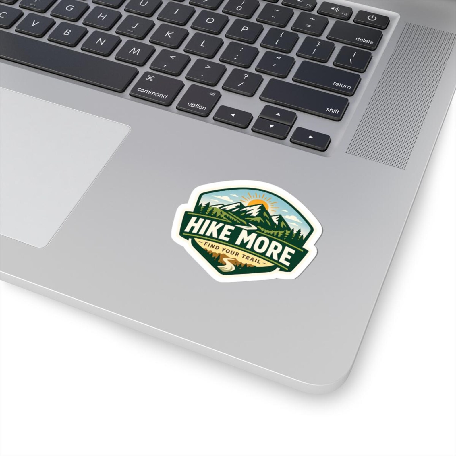 Hike More Mountain Logo Sticker | Kiss-cut Outdoor Trail Decal - Etsy