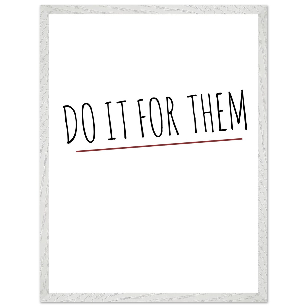 Motivational Quote Poster – Minimalist Typography Wall Art, Black ...