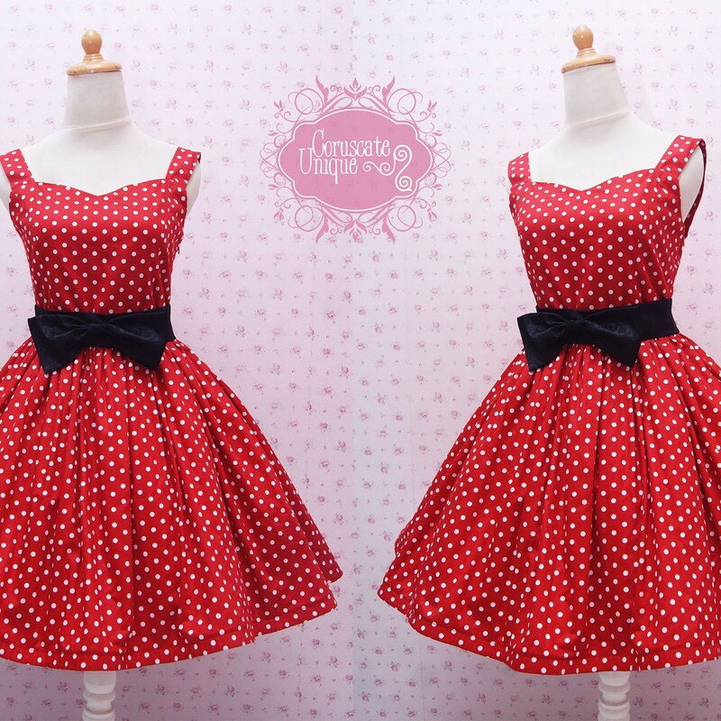 Polka Dot Prom Dress Etsy