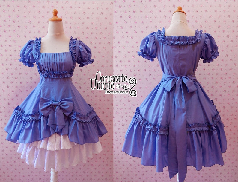 Lolita Ruffle Dress, Tiered Victorian Style Bow Dress - Etsy