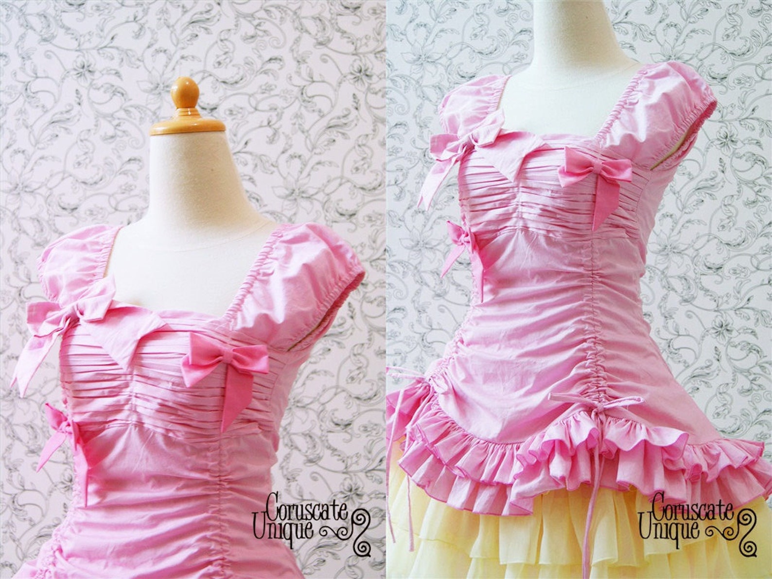 Pretty Classic Ruffles Victorian Adjustable Dress on Two - Etsy