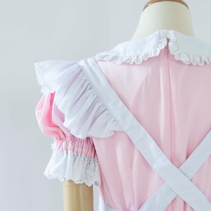 Kawaii Handmade Pink Maid Dress: Puff Sleeve Lolita Maid Costume - Etsy