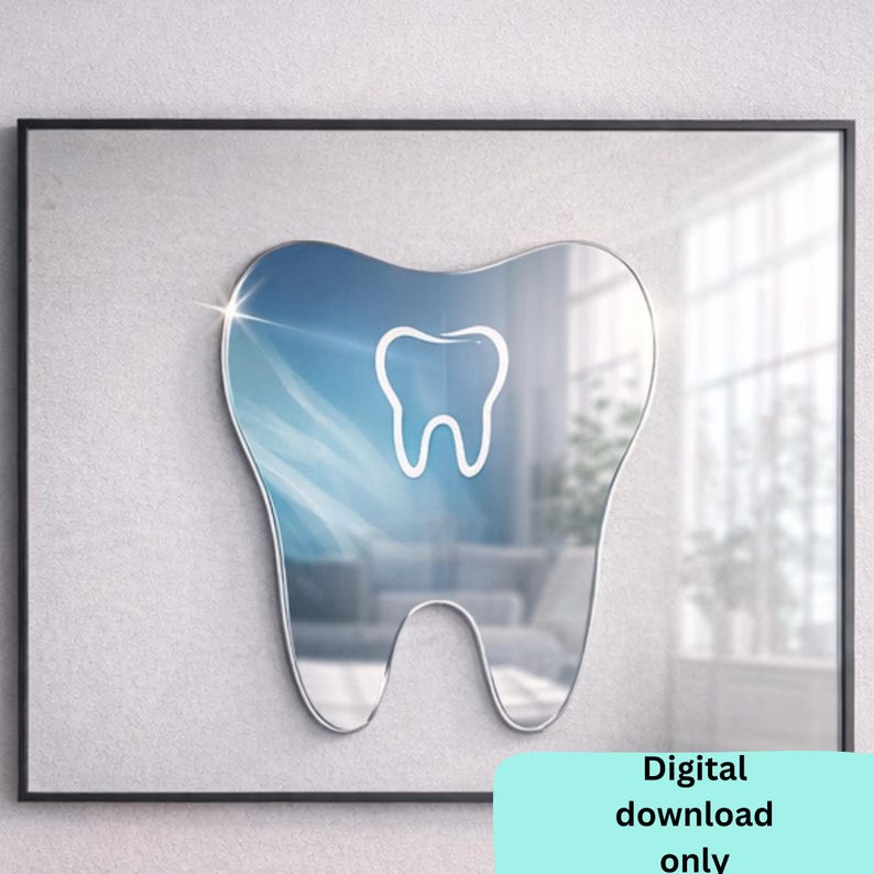 Tooth Mirror SVG, Dental Office Decor Laser Cut File (digital Download ...