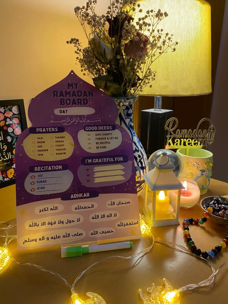 Ramadan Planner Board Printable | Ramadan Tracker for Kids & Adults ...