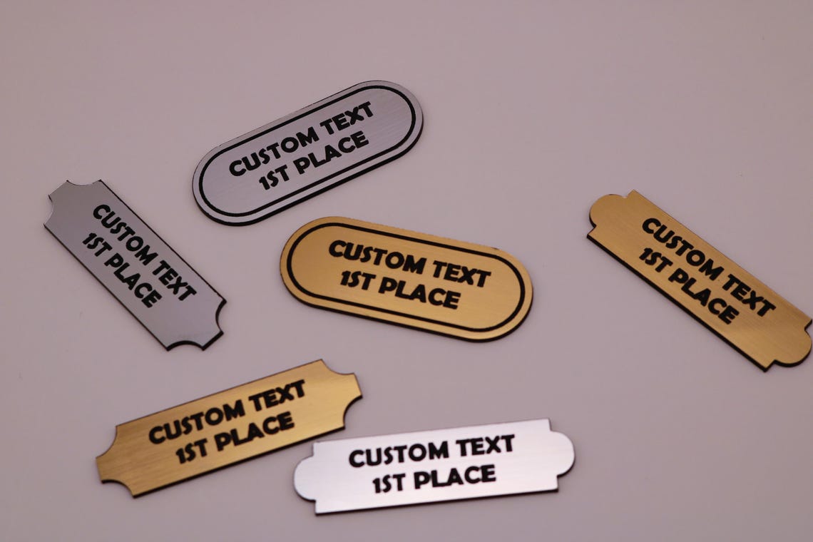 Engraved Award Plate – Custom Name Plate – Personalized Trophy Tag - Etsy