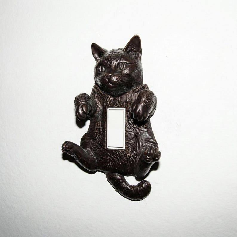 Switches Get Scritches - Cat Light Switch Cover | Magnetic Black Cat ...