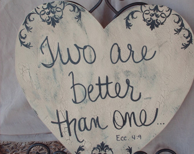 Wedding Sign Shabby Chic Two Are Better Than One Sign Wedding - Etsy