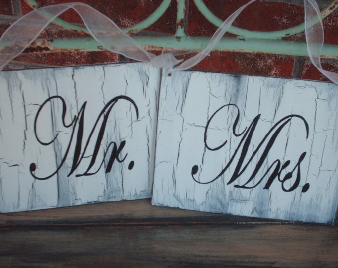 Black and White Mr. and Mrs. Signs Wedding Photo Props and - Etsy