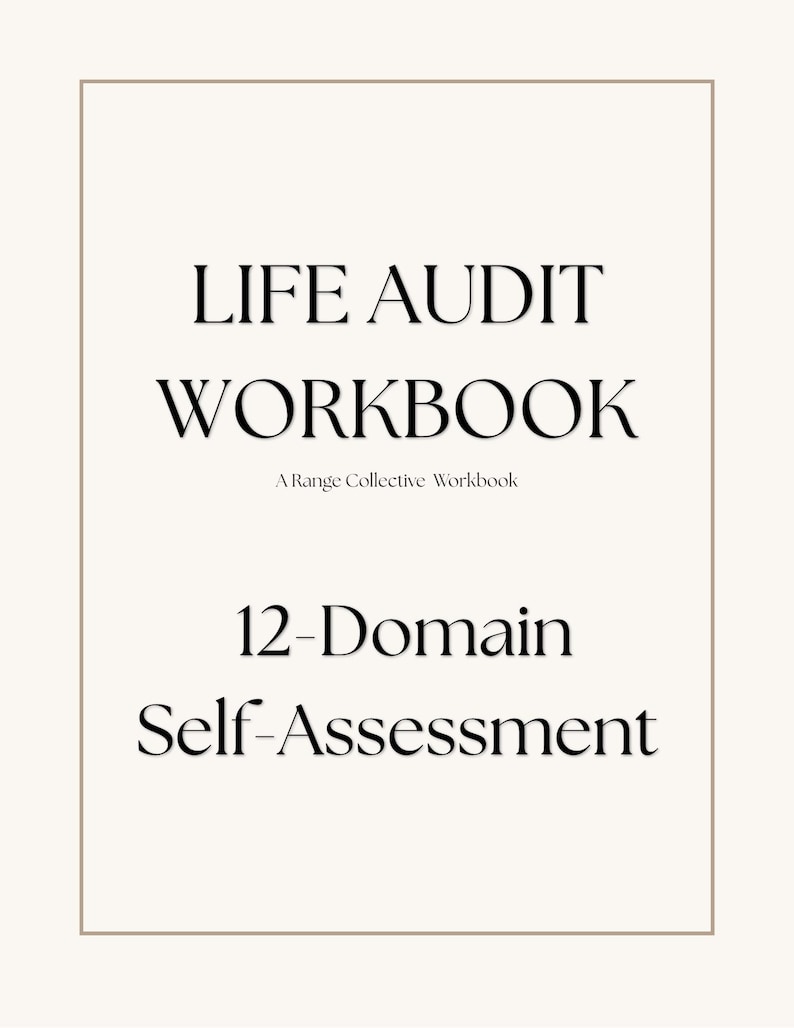Life Audit Workbook Printable | 12-domain Self-assessment & Reflection ...