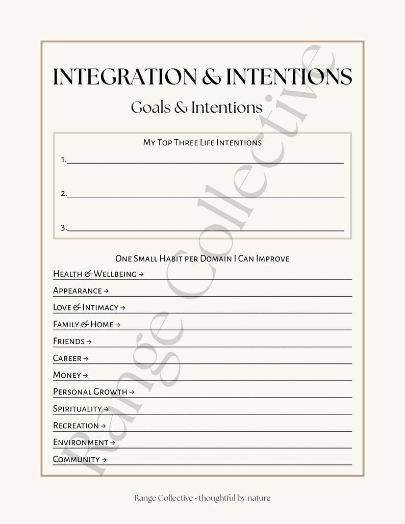 Life Audit Workbook Printable | 12-domain Self-assessment & Reflection ...