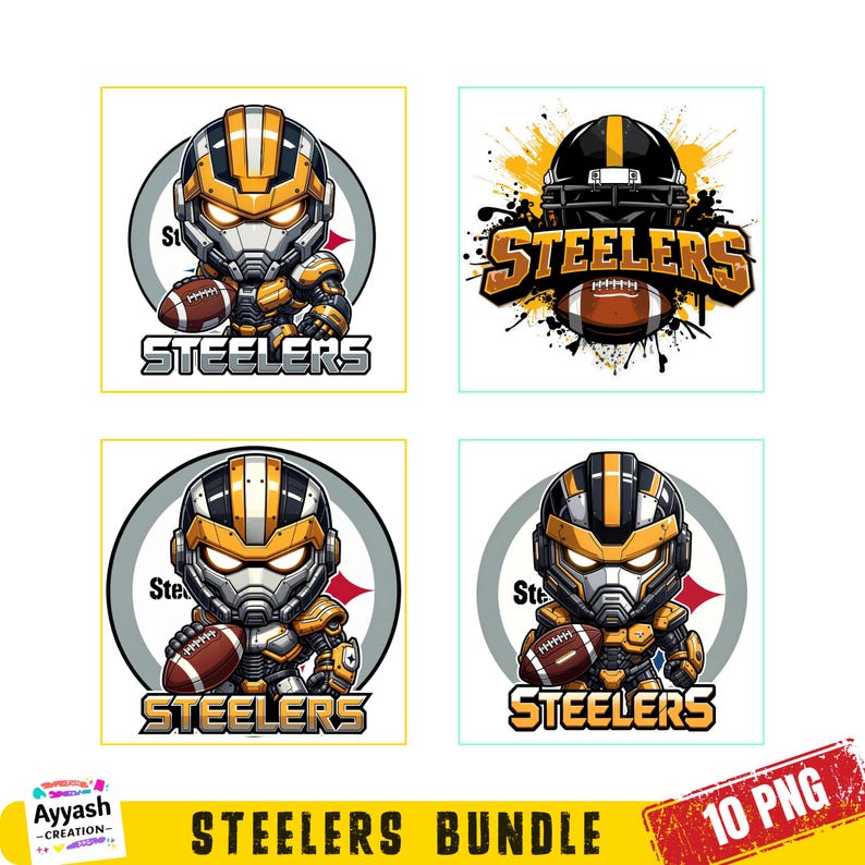 Steeler-s Sublimation Design PNG Bundle - Football Graffiti Design PNG ...