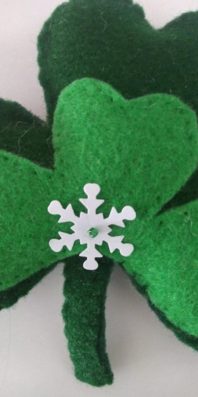 Handmade Felt and Sequin SHAMROCK Ornament 4 1/2" X 4 1/2" - Etsy