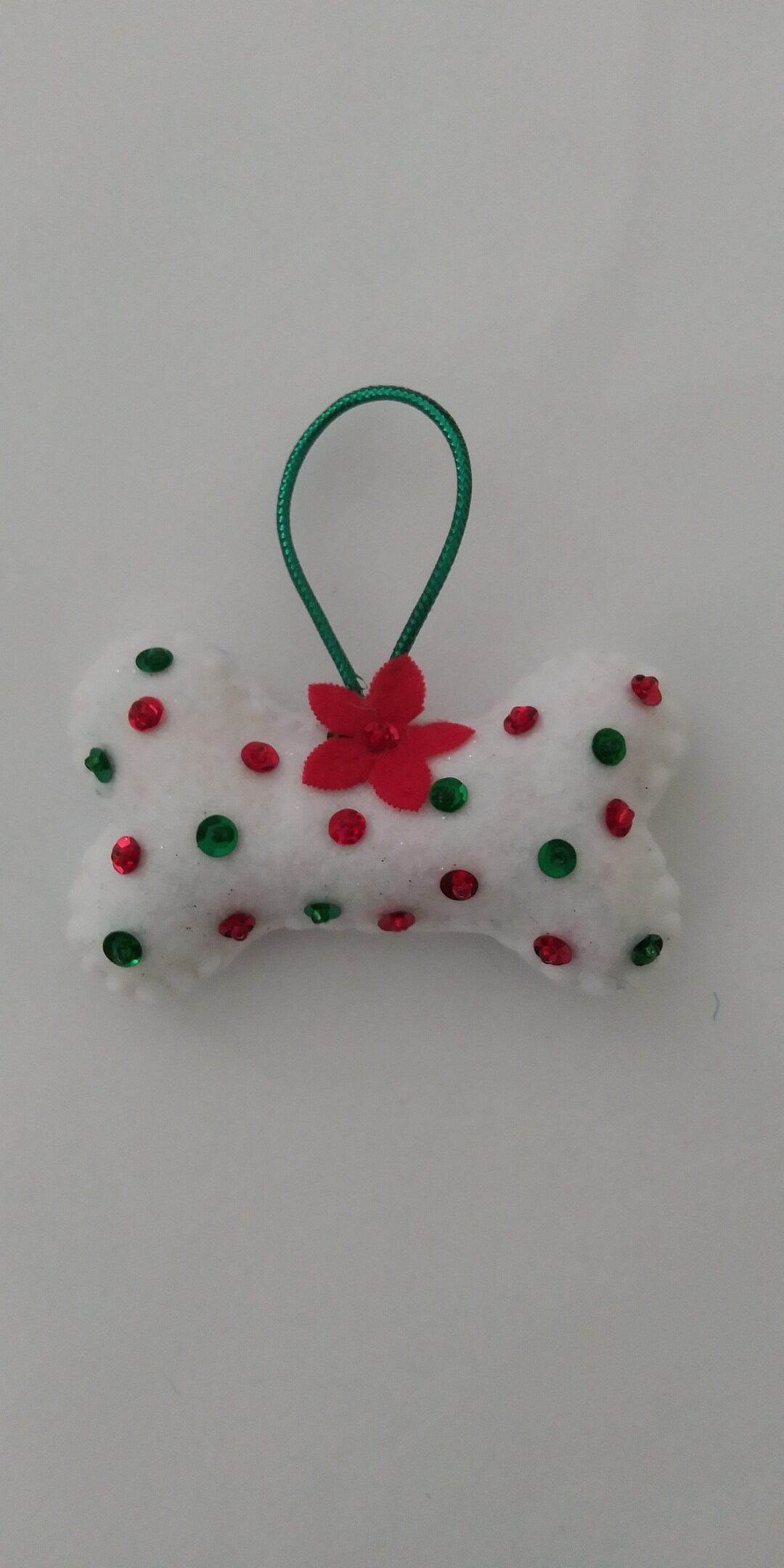 Handmade Felt DOG BONE Ornament 2"h X 3 1/2"w - Etsy