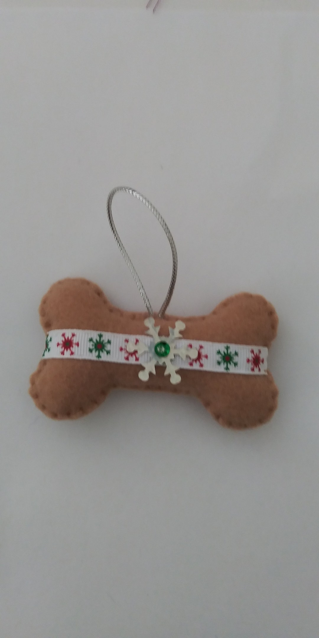 Handmade Felt DOG BONE Ornament 2"h X 3 1/2"w - Etsy