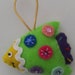 Set of 3 Handmade Felt and Sequin FISH Ornaments 3 1/2 X 2 1/2" - Etsy