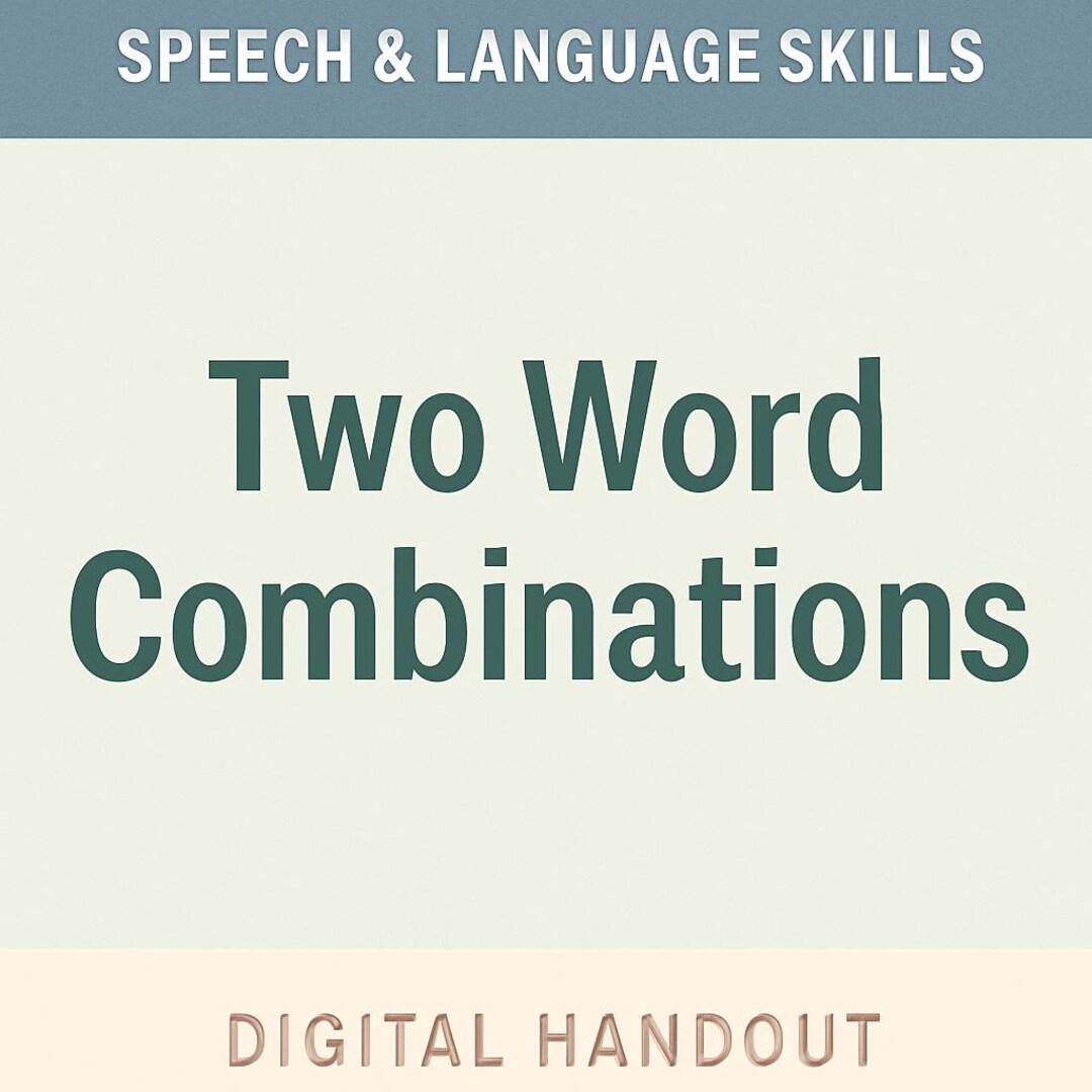 Two Word Combinations for Toddlers | Early Phrases Speech Therapy ...
