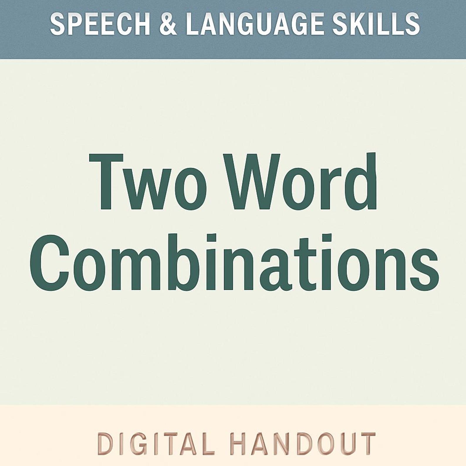 Two Word Combinations for Toddlers | Early Phrases Speech Therapy ...