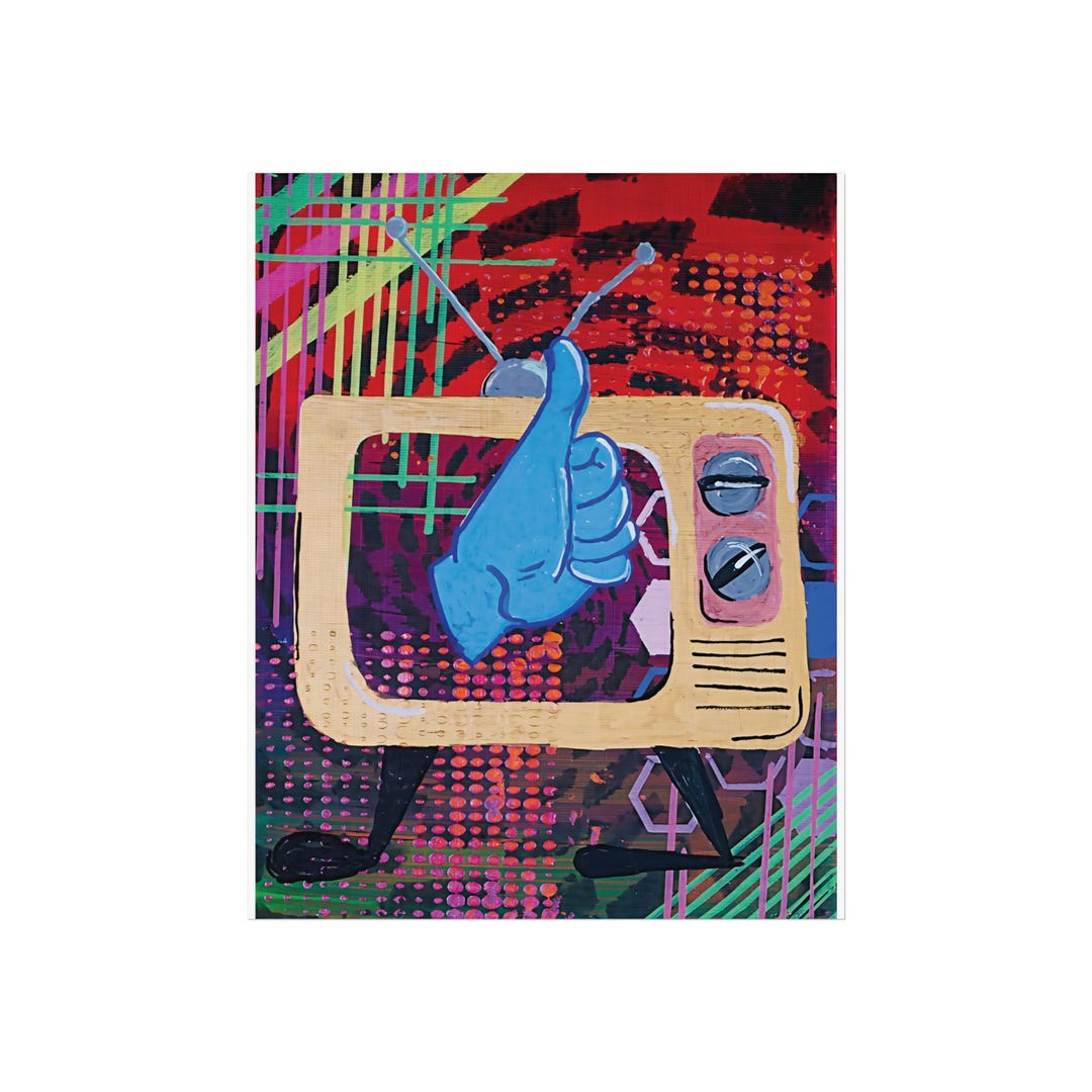Retro TV Thumbs up Poster | Fine Art Poster, Pop Art Wall Print - Etsy