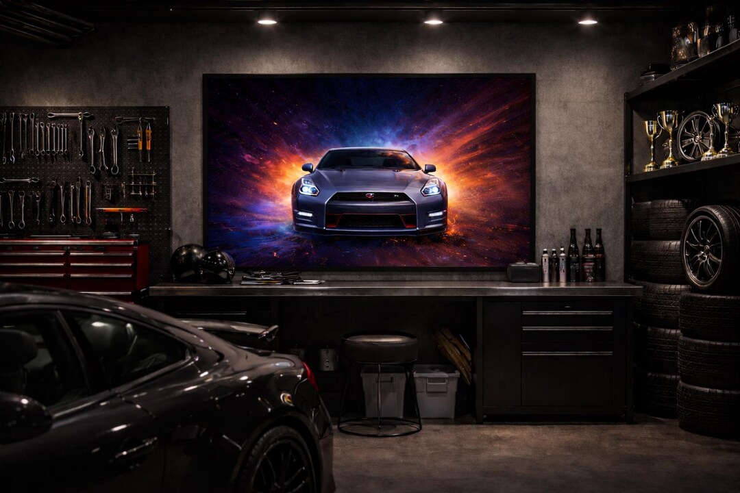 Nissan GT-R R35 – Explosive Ink & Watercolor Smash Wall Art | JDM ...