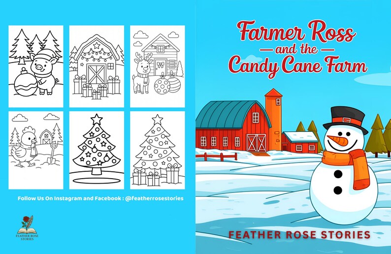 Farmer Ross and the Candy Cane Farm: Holiday Barnyard Colouring Pages ...