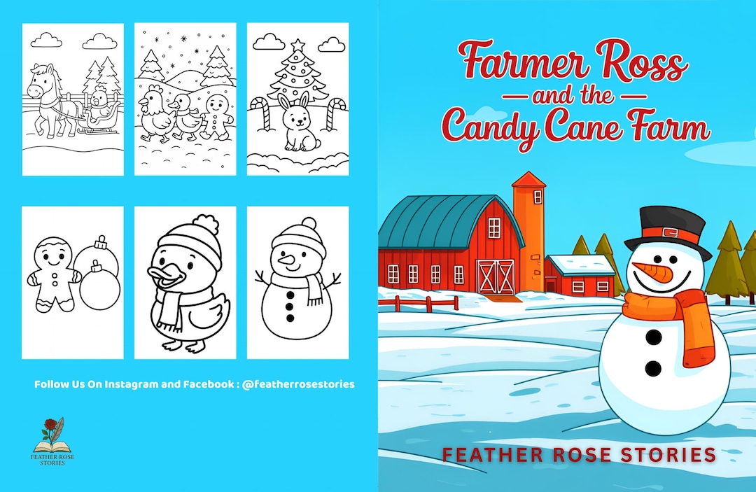 Farmer Ross and the Candy Cane Farm: Holiday Barnyard Colouring Pages ...