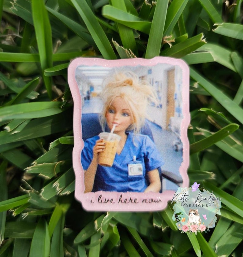 I Live Here Now | Nurse Life | Badge Reel - Etsy
