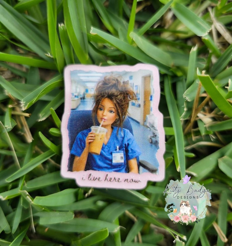 I Live Here Now | Nurse Life | Badge Reel - Etsy