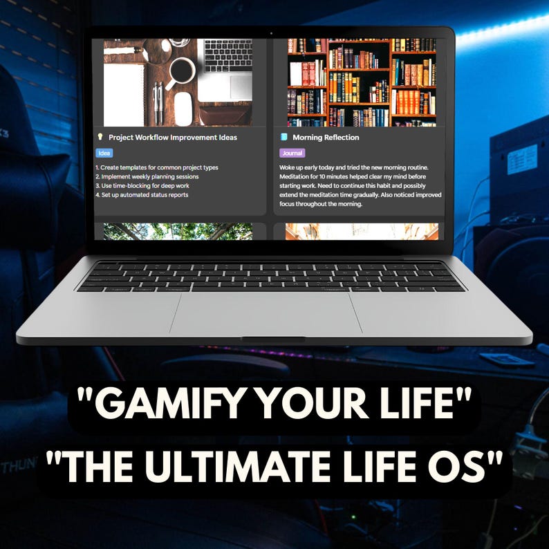Ultimate Life OS Notion Template | ADHD Friendly Gamification Planner ...