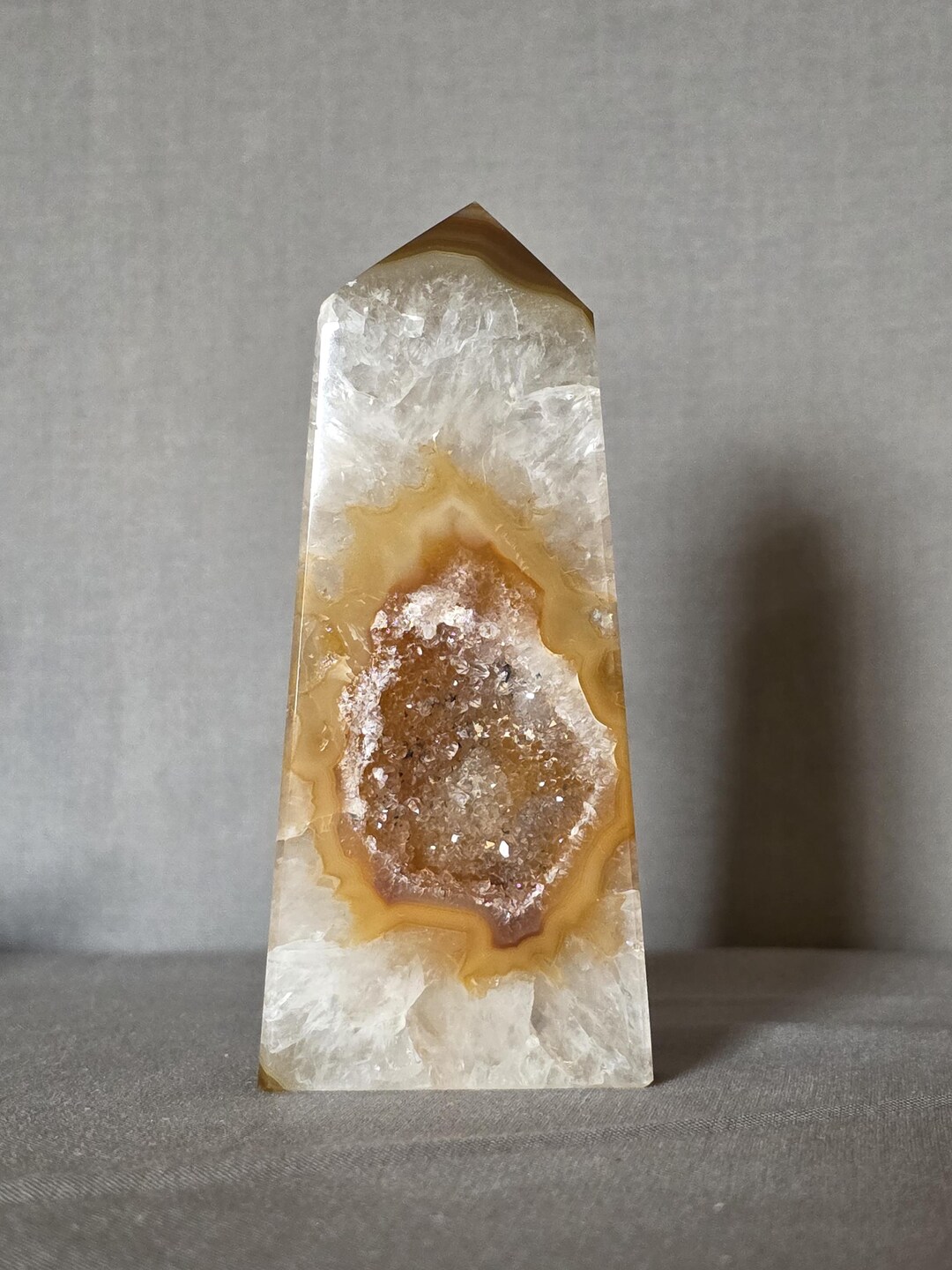 Agate Obelisk Tower With Druzy - Etsy