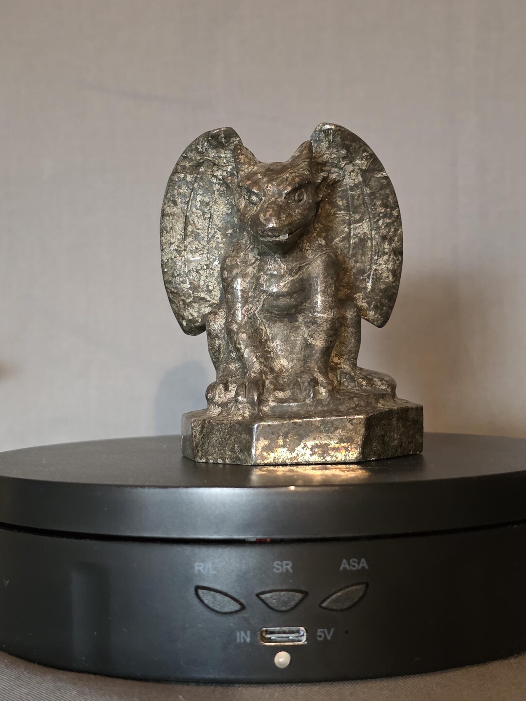 Pyrite Gargoyle Statue - Protector Stone, Crystal Decor - Etsy