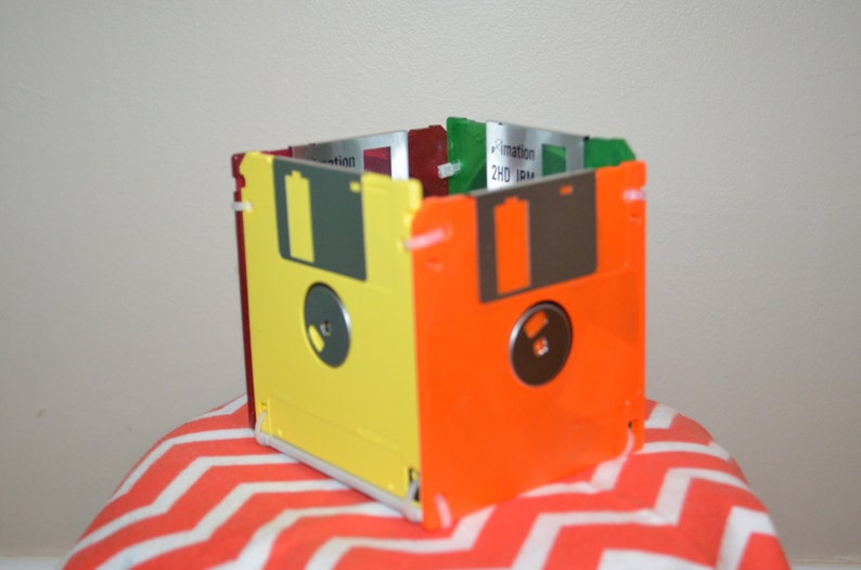 Floppy Disc Pen & Pencil Holder - Etsy