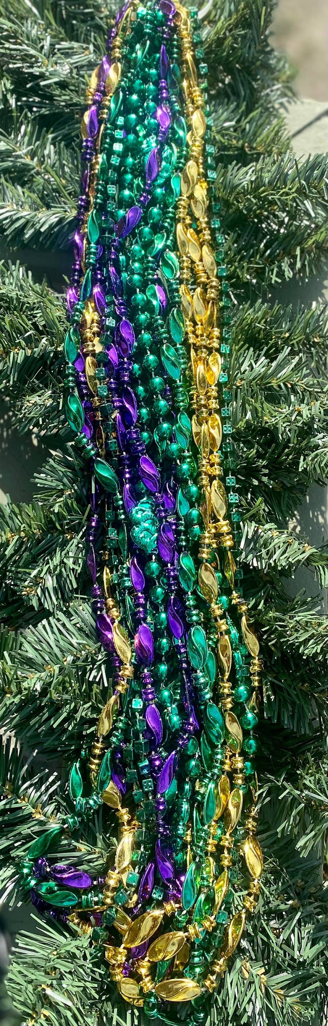 Mardi Gras Beads, Mardi Gras, Decorative Beads, Purple, Gold, Green - Etsy