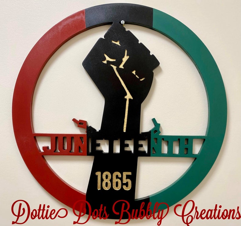 Wooden Juneteenth Door/wall Monogram Door Hanger, Juneteenth Door ...
