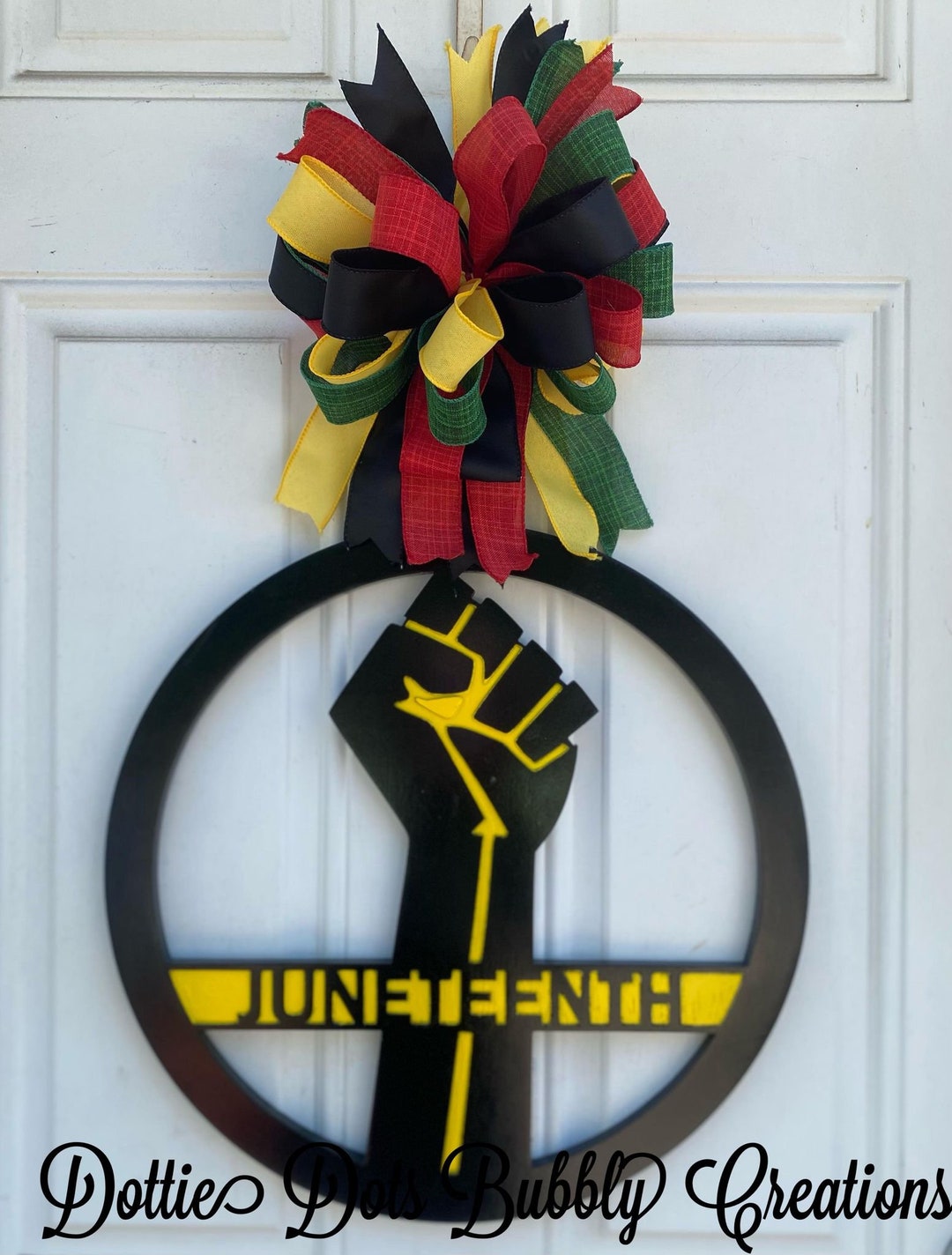 Wooden Juneteenth Door/wall Monogram Door Hanger, Juneteenth Door ...