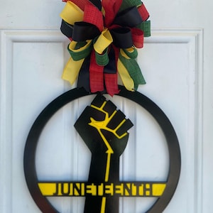 Wooden Juneteenth Door/wall Monogram Door Hanger, Juneteenth Door ...