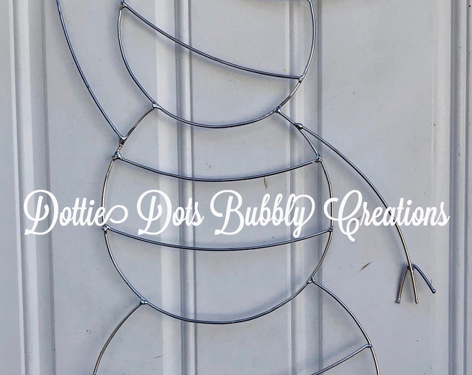 23” X 18” Snowman Shaped Metal Wreath Form Wire Frame for Winter ...