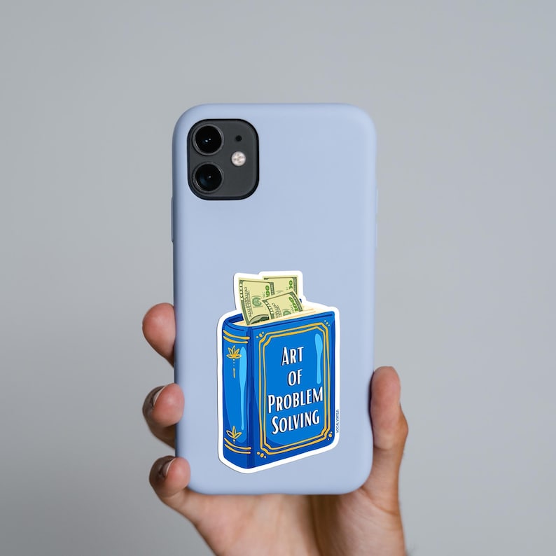 Art of Problem Solving Sticker, Funny Book & Cash Decal for Laptop and ...