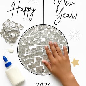 New Year Disco Ball Craft for Kids | Happy New Year 2026 Printable ...