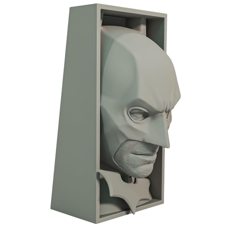 Batman Book Nook Gray PLA 3D Printed DC Diorama Bookshelf Insert - Etsy