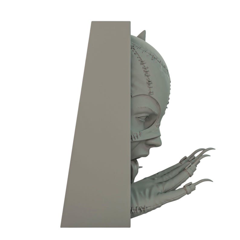 Catwoman Book Nook Gray PLA 3D Printed DC Diorama Bookshelf Insert - Etsy