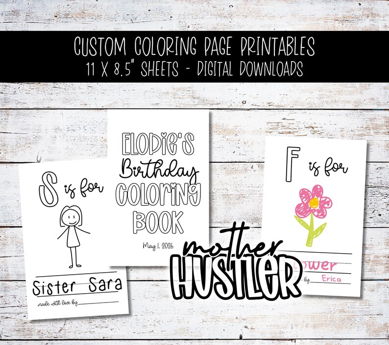 Custom Printable Coloring Book / Digital Download - Etsy