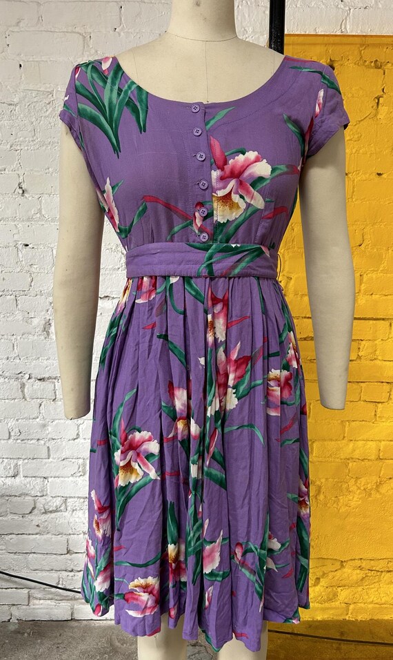 Vintage 80s purple floral - Gem
