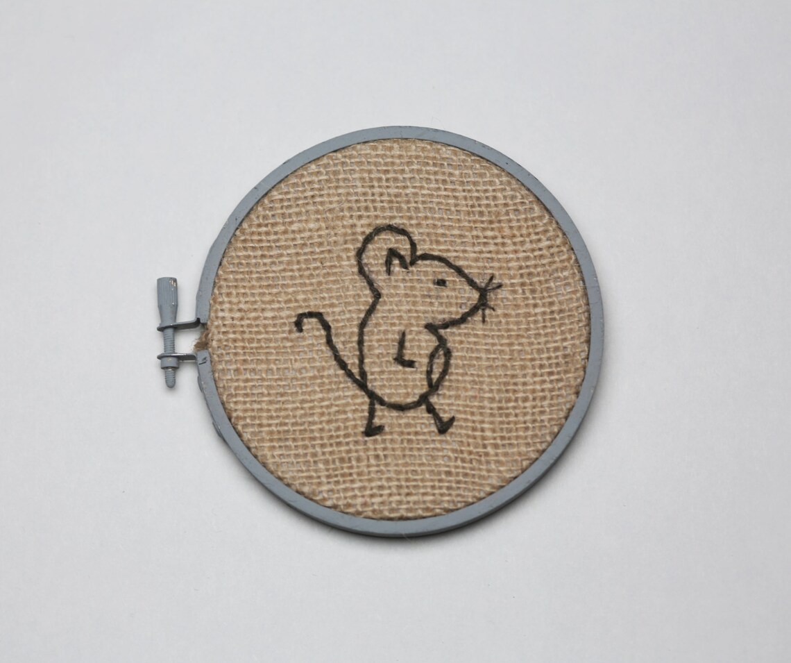 Mouse Handmade Embroidery Wall Decor - Etsy