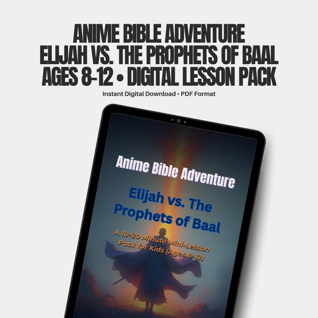 Anime Bible Lesson: Elijah Vs Baal • Kids Sunday School (digital ...