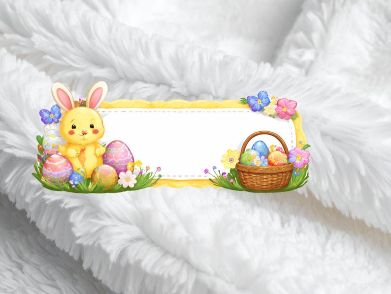 Editable Easter Bunny Name Labels, Kids School & Basket Tags (digital ...